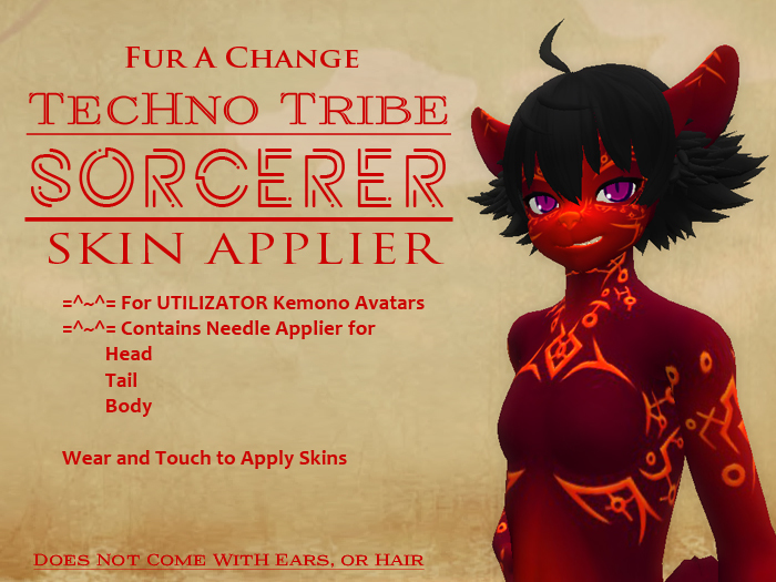 Second Life Marketplace - Fur A Change - Techno Tribe Sorcerer Skin Applier
