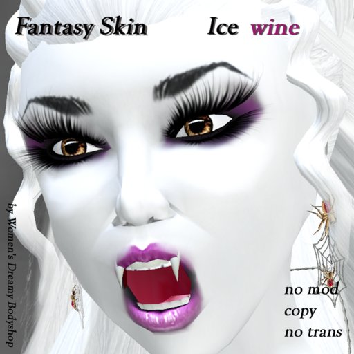 Second Life Marketplace - WDB Fantasy Skin - white skinned - ICE - wine ...