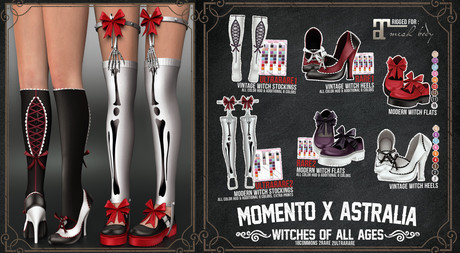 Second Life Marketplace - Momento x Astralia - Modern Witch flats (pink ...