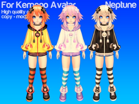 Second Life Marketplace - [Project Cosplay] Neptune Outfit for Kemono
