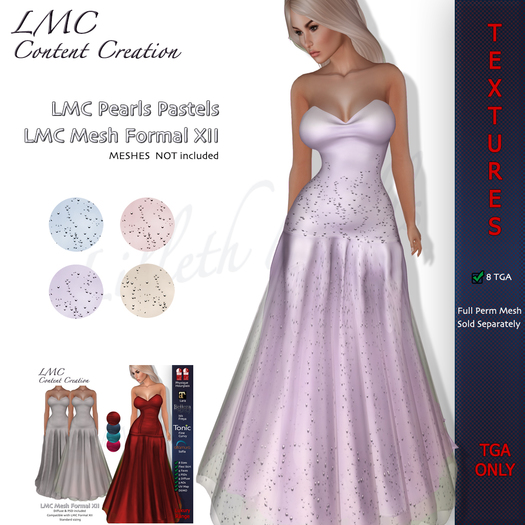 Second Life Marketplace - LMC TGA - Pearls Pastels - Textures for the ...