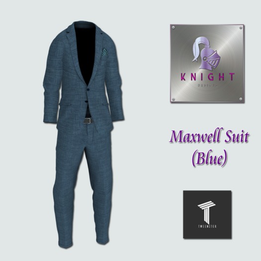 Second Life Marketplace - [Knight Designs] Maxwell Suit (Blue) - Tweenster