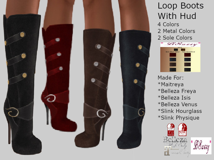 Second Life Marketplace - *BSASSY* PROMO LOOP BOOTS WITH HUD