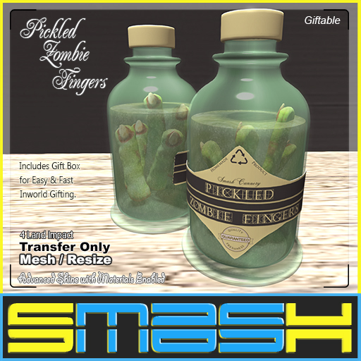 Second Life Marketplace - SMASH - Pickled Fingers (Zombie)
