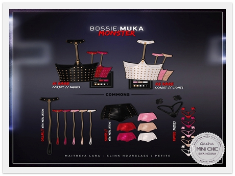 Second Life Marketplace - Bossie. Muka "monster" shorts - nude // Maitreya