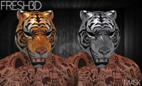 Second Life Marketplace - Fresh3D Tiger Masks