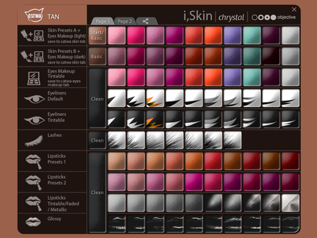 Second Life Marketplace - objective / i,Skin chrystal TAN