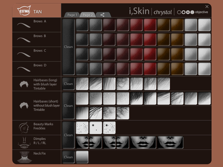 Second Life Marketplace - objective / i,Skin chrystal TAN