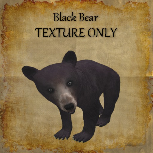 Second Life Marketplace - Bad Katz Black Bear TEXTURE ONLY