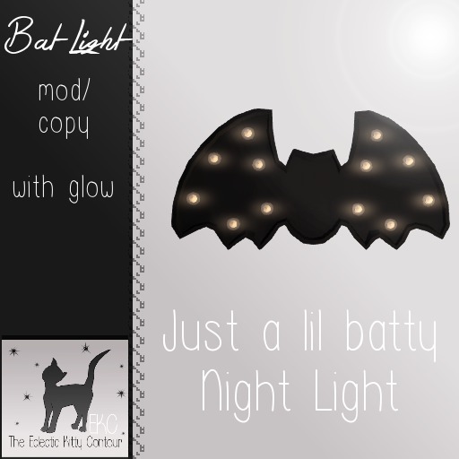 Second Life Marketplace - The EKC - Just a Lil Batty Night Light (bagged)1
