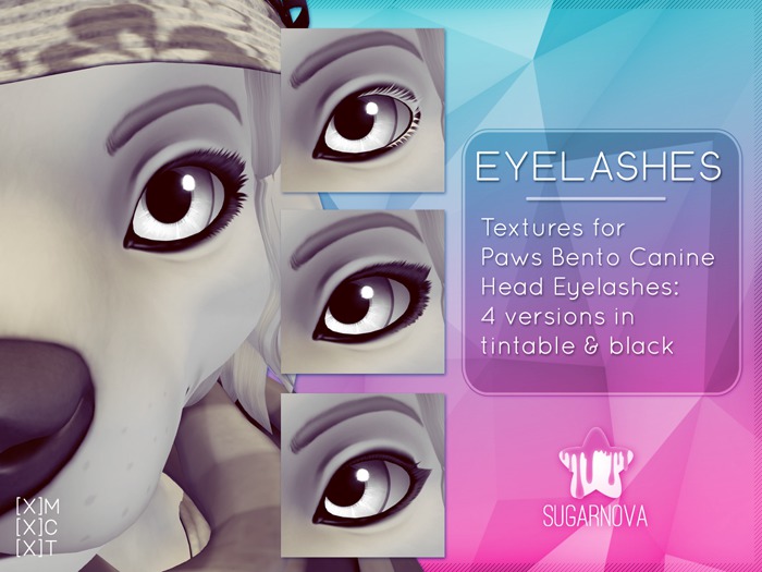 Second Life Marketplace - [SN] Paws Bento Canine - Eyelash Textures