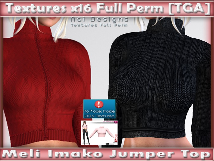 Second Life Marketplace - LAST PACK! Meli Imako JUMPER Textures x16 _A ...