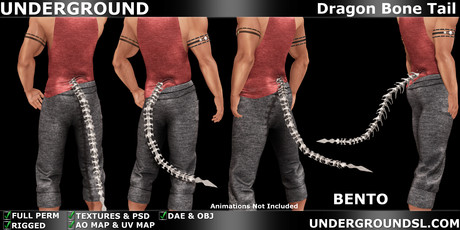 Second Life Marketplace - (UG) - Dragon Bone Tail