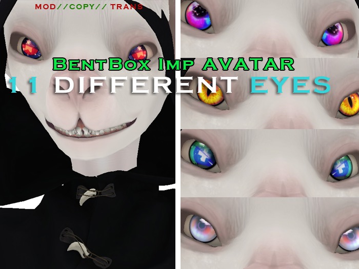 Second Life Marketplace - [KLMC] HQ - Eyes BentBox Imp Avatar