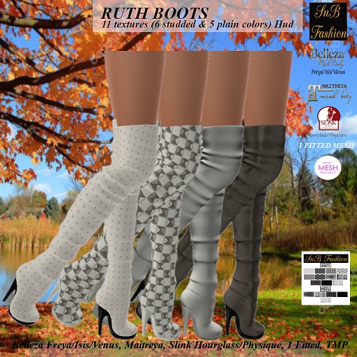 Second Life Marketplace - Demo SnB Fashion - Ruth Boots