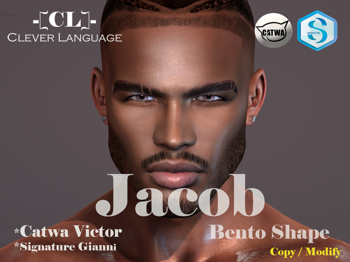 Second Life Marketplace - - [Clever Language] - Jacob Head and Body ...