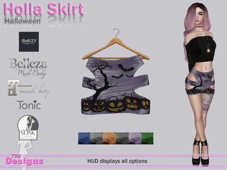 Second Life Marketplace - Holla Skirt With Hud Halloween