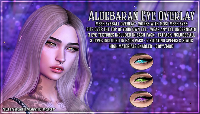 Second Life Marketplace - AsteroidBox. Aldebaran Eye Overlay - Spiral (B)