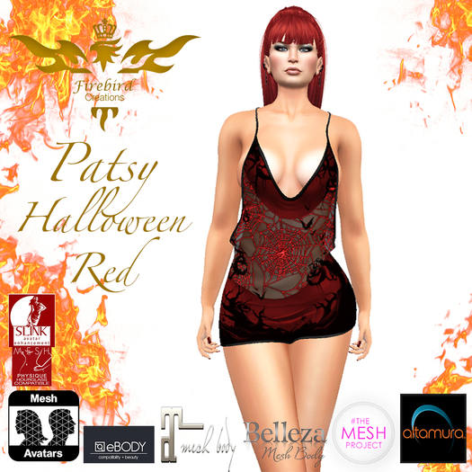 Second Life Marketplace - Firebird Patsy Halloween Red