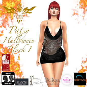 Second Life Marketplace - Firebird Patsy Halloween Black I