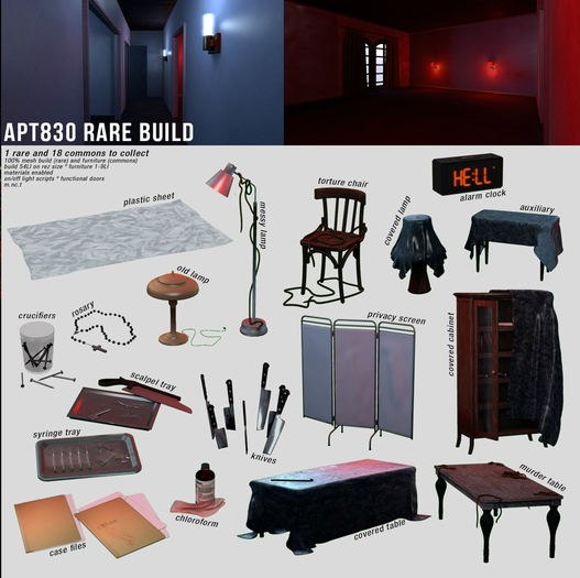 Second Life Marketplace - /anxiety/ apt830 murder table COMMON