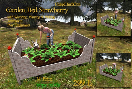 Second Life Marketplace - *UI* Garden Bed Strawberry v