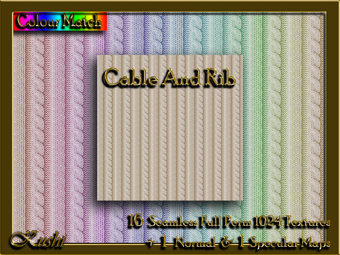 Second Life Marketplace - Cable And Rib Textures
