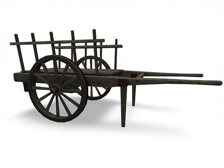Second Life Marketplace - Cart Wooden Hay RiG!