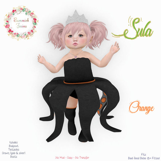 Second Life Marketplace - Sammich Fixins - Sula - Girl - Orange
