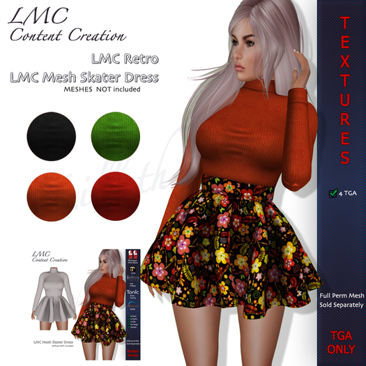 Second Life Marketplace - LMC TGA - Retro - Textures for the LMC Mesh ...