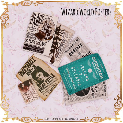 Second Life Marketplace - LeMomo: Wizard World Posters [GIFT]