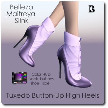 Second Life Marketplace - Blackburns Tuxedo Button-Up Heels 3 Sizes DEMO