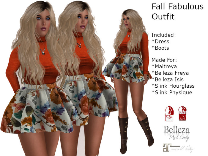 Second Life Marketplace - *BSASSY* FALL FABULOUS DRESS AND BOOTS