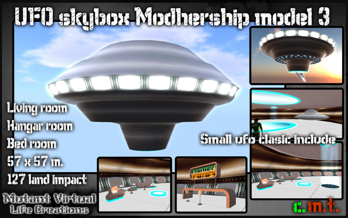 Second Life Marketplace - U.F.O. Skybox mothership model 3
