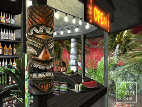 Second Life Marketplace - Polynesian Hand Carved Tiki Display Mask #02