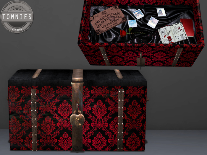 Second Life Marketplace - Townies Mesh Animated Red Gothic Trunk Chest ...