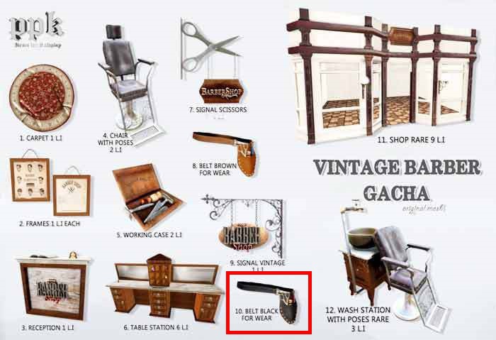 Second Life Marketplace - PPK Barber Belt Black