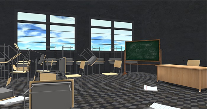 Second Life Marketplace - Abandoned Classroom Darker (Boxed)
