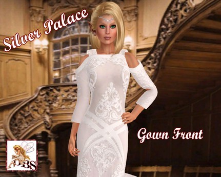 Second Life Marketplace - *DBS* Ladies Gown - Silver Palace Silk ...