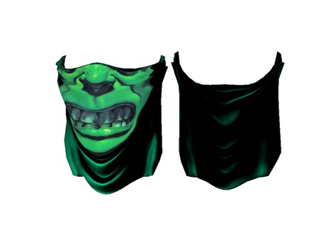 Second Life Marketplace - Razor Worx - Face Scarf - Green Monster