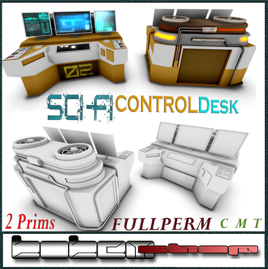 Second Life Marketplace - KOKEM SHOP-Fullperm.SCI-FI CONTROL DESK BOX ...