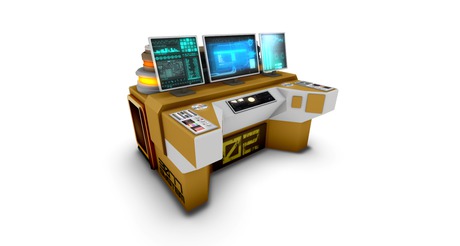 Second Life Marketplace - KOKEM SHOP-Fullperm.SCI-FI CONTROL DESK BOX ...