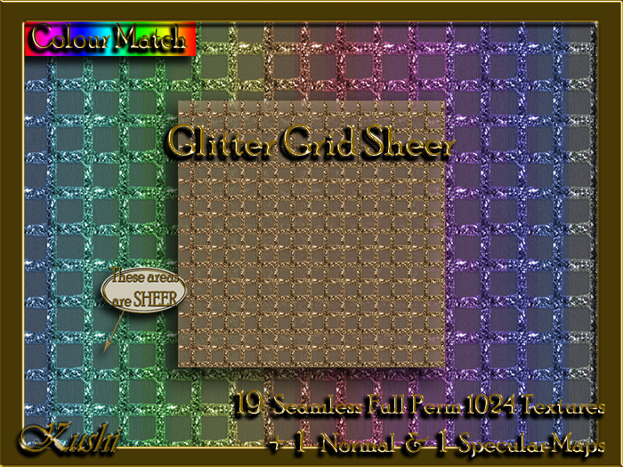 Second Life Marketplace - Glitter Grid Sheer Textures