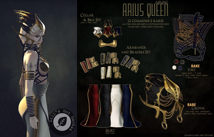 Second Life Marketplace - .a. Arius Queen -Arms- {Crimson}