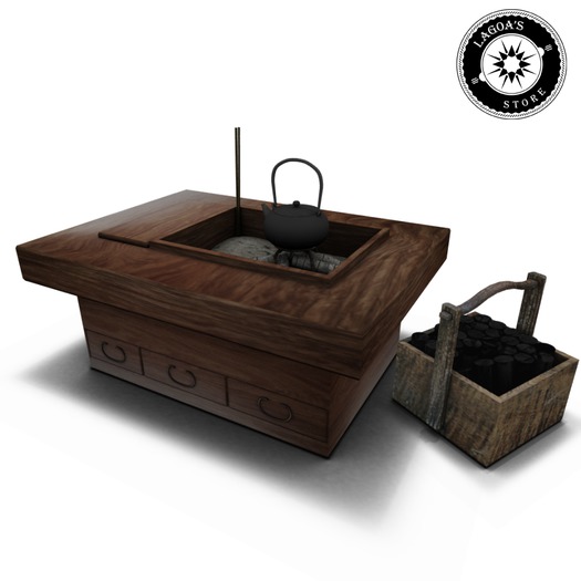 Second Life Marketplace - YUUKAKU -Nagahibachi- (brazier ) (REZZ)