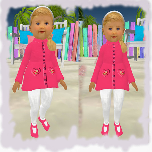 Second Life Marketplace - ZOOBY PINK COAT OUTFIT