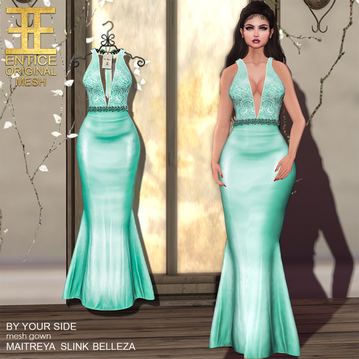 Second Life Marketplace - Entice - By Your Side Gown - Seafoam