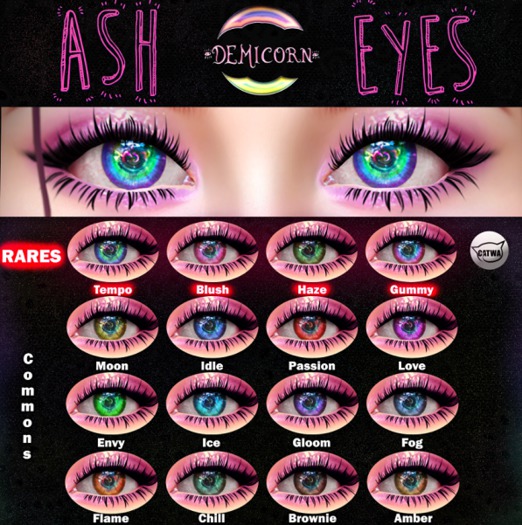 Second Life Marketplace - {Demicorn} Ash Eyes - Envy