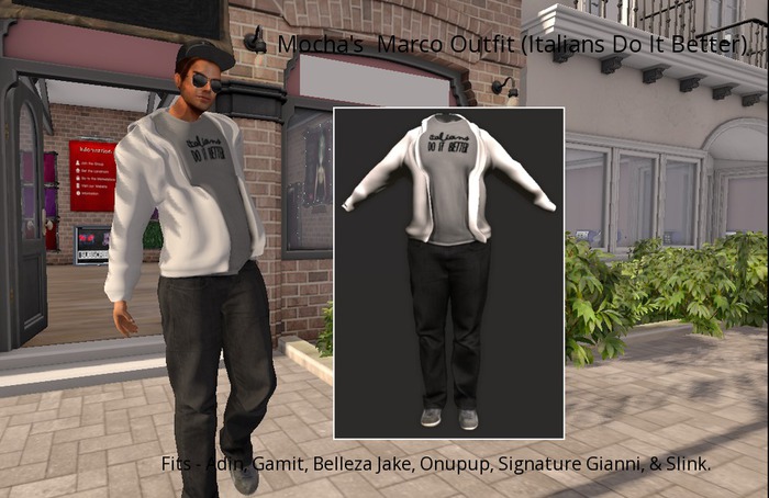 Second Life Marketplace - Mocha's Marco Outfit Italians Do It better