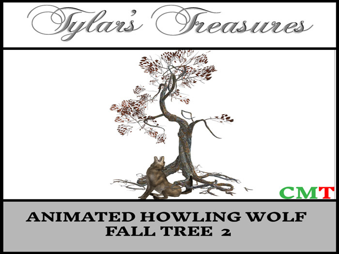 Second Life Marketplace - .:TT:. ANIMATED HOWLING WOLF FALL TREE 2 box